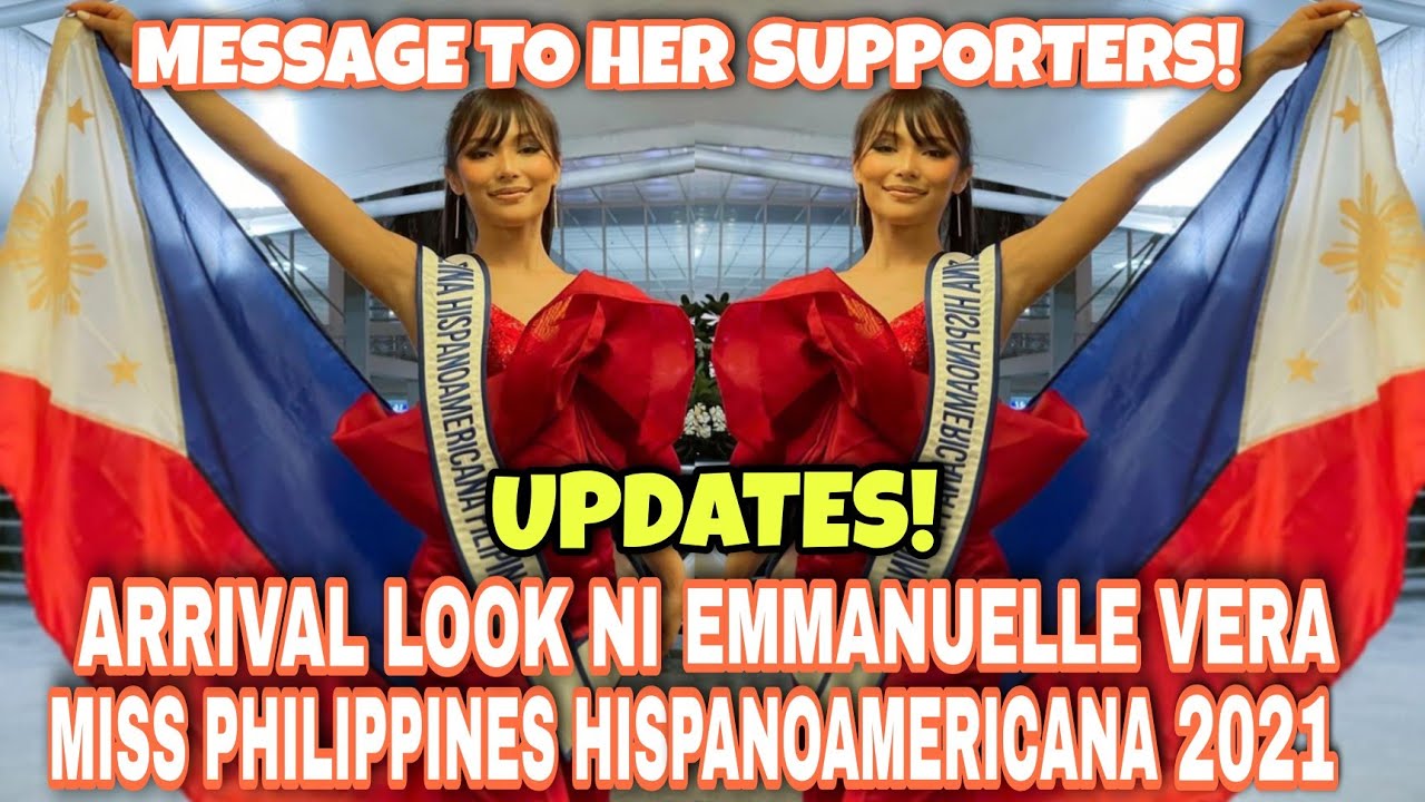 Look! Arrival Look ni Emmanuelle Vera Miss Philippines Hispanoamericana ...