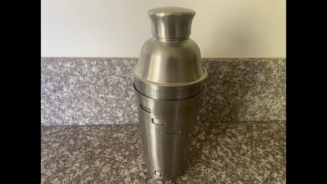 In Hand Review of OGGI Dial A Drink Cocktail Shaker - Stainless Steel ...