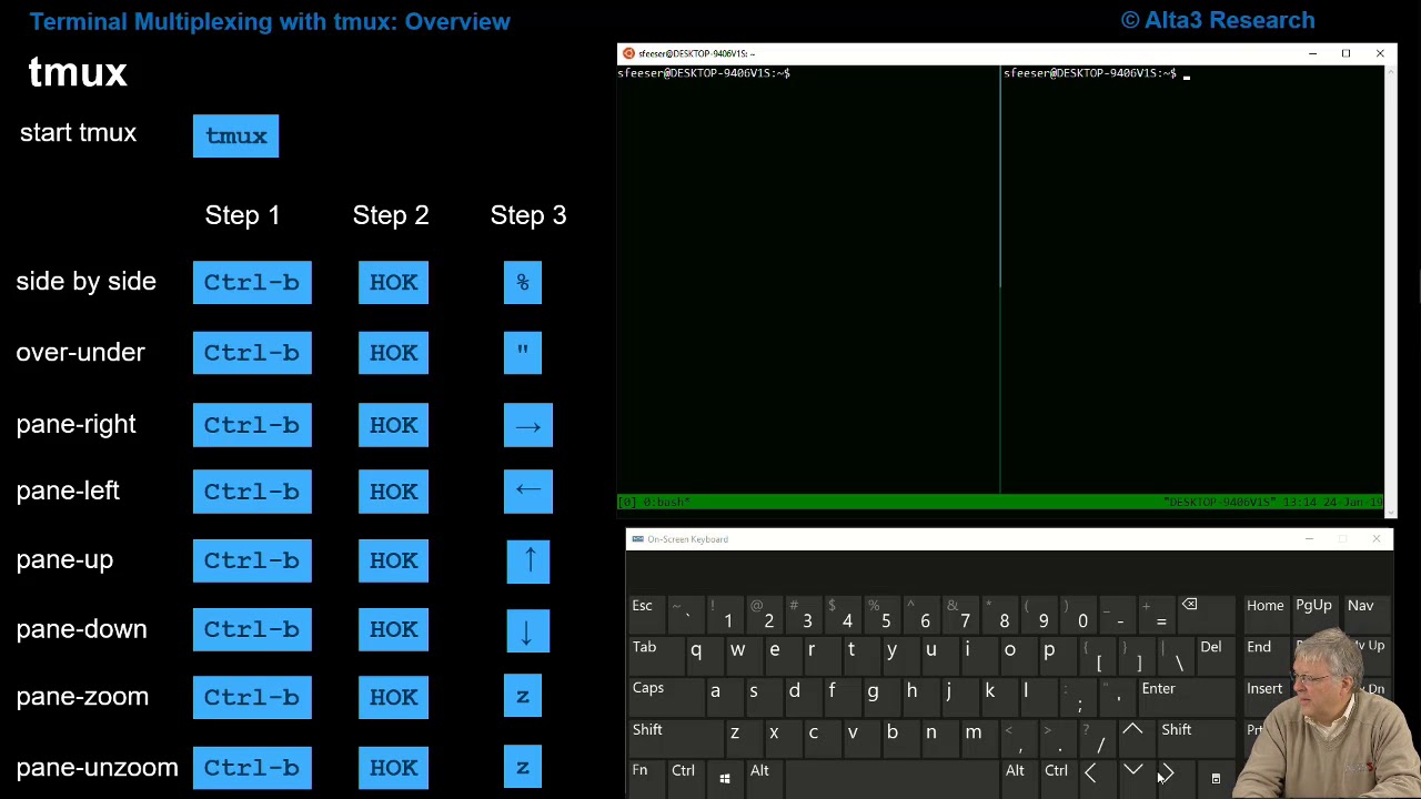 Tmux Tutorial Alta3 Research Youtube