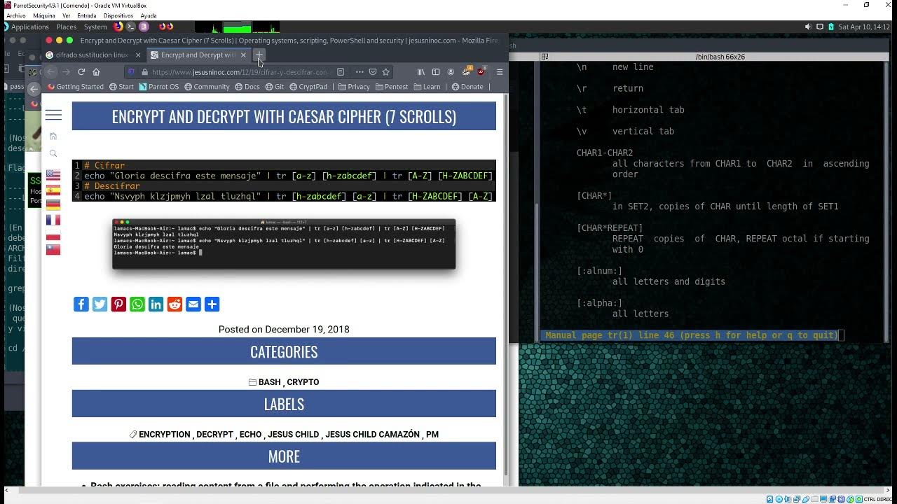 16 Cifrado Cesar con variante ROT13 (Parte02) | Nivel 01 | Criptografía con CTF(OverTheWire ...