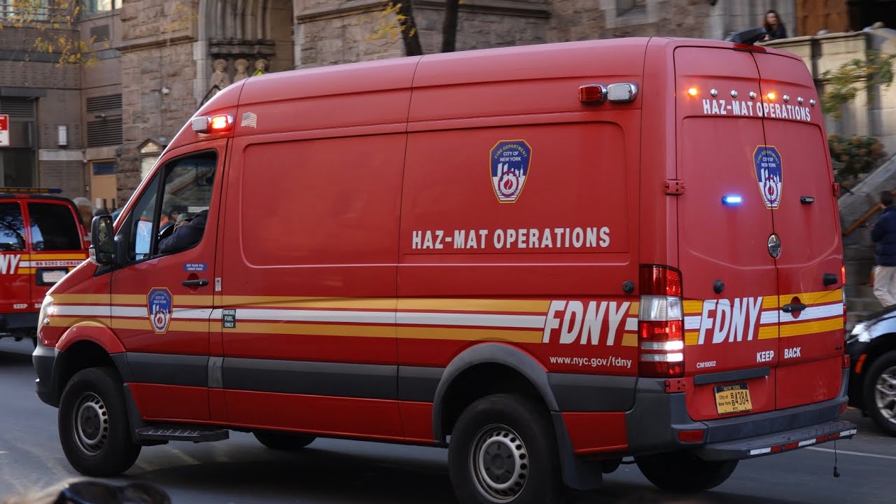 FDNY Hazmat Operations Van Responding - YouTube