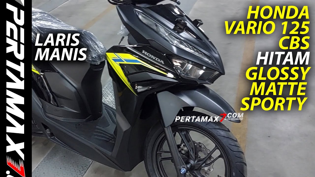 Detail Review Honda Vario 125 Hitam Fluo Terbaru 2024 Jogja CBS Glossy ...