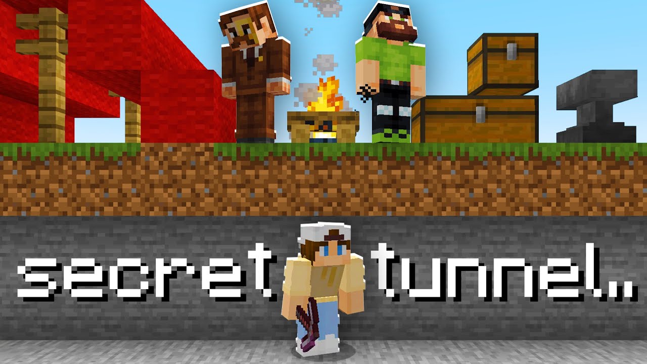 I Built a Secret Tunnel System on This Minecraft SMP - YouTube