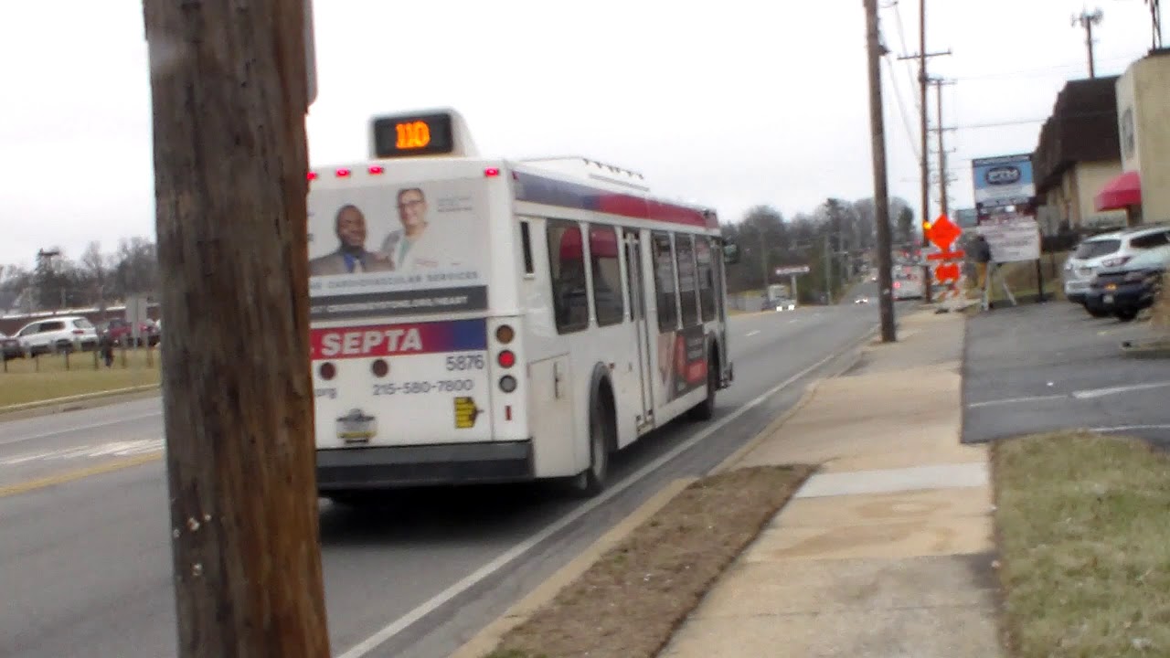 SEPTA BUS: NEW FLYER D40LF 5876 ON ROUTE: 110 PT2 - YouTube