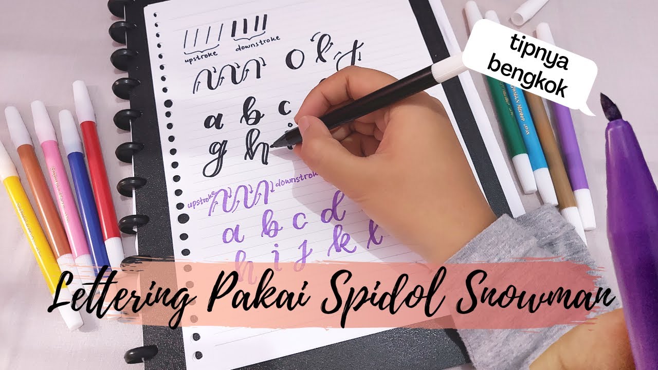 Faux Lettering Pakai Spidol Snowman | Gampang Banget! - YouTube