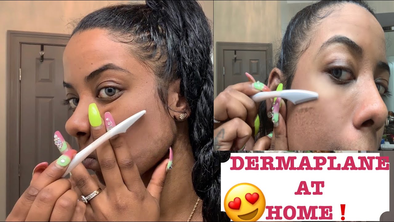 DERMAPLANING AT HOME ️HOW TO DERMAPLANE YOUR FACE/SIMPLE METHOD|ROSE ...