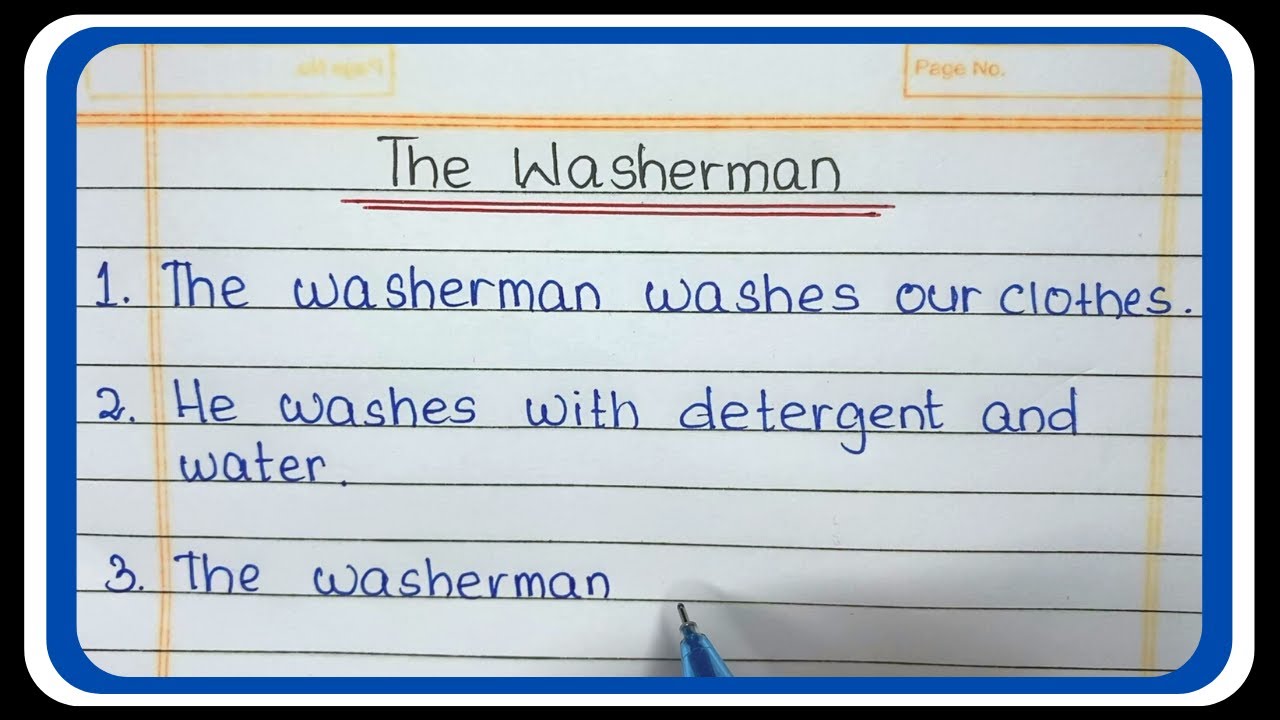 10 lines essay on washerman | essay on washerman in english | washerman ...