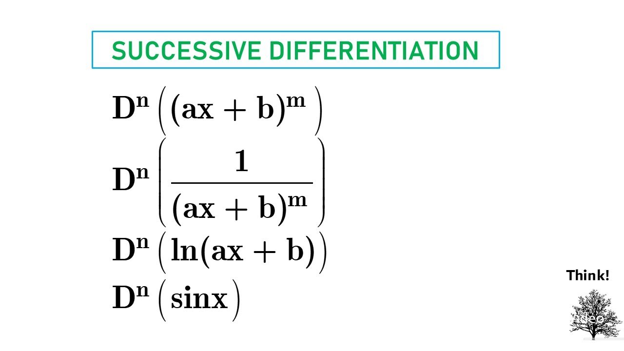 Formulae For Successive Differentiation #SuccessiveDifferentiation ...