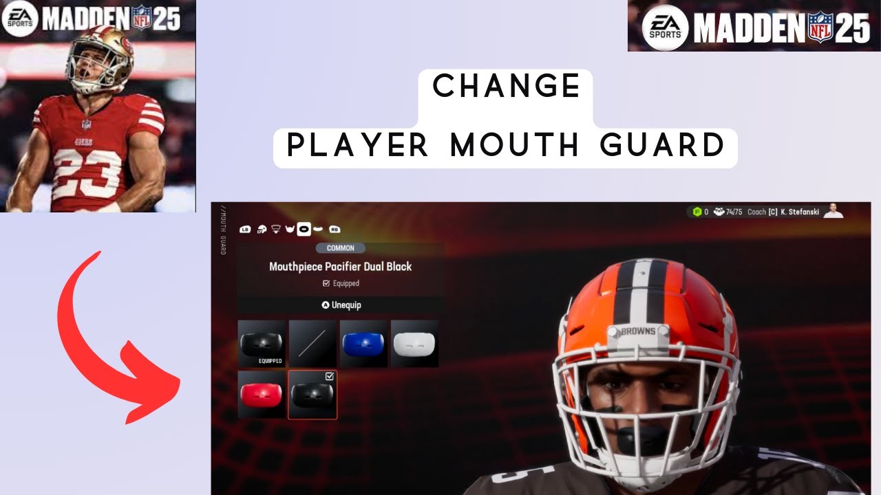How to Change Player Mouth Guard in Madden NFL 25 Franchise Mode - YouTube