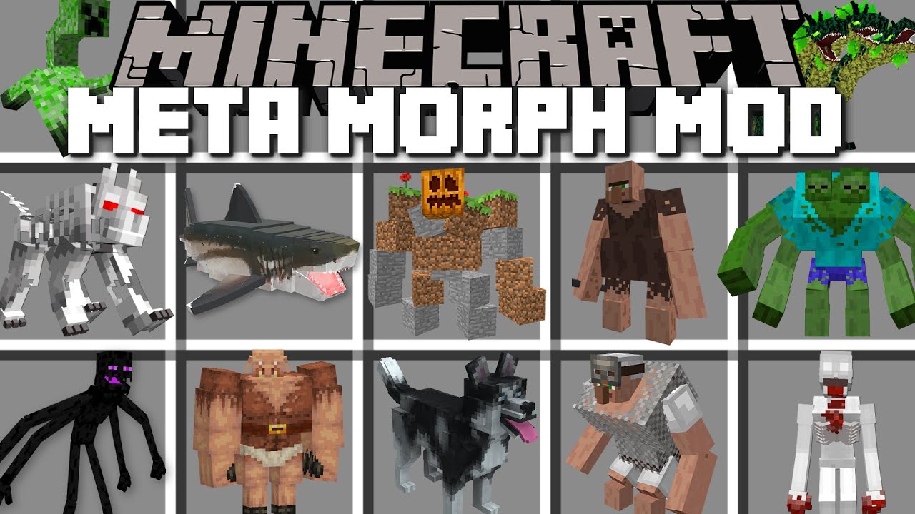 Minecraft META MORPHING into BOSS MOBS MOD / DONT DESTROY SECURE HOUSE ...