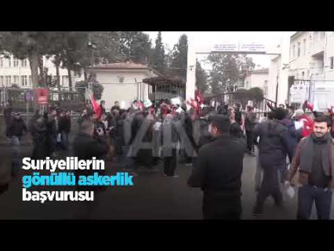 Suriyeliler gönüllü askerlik için başvurdu