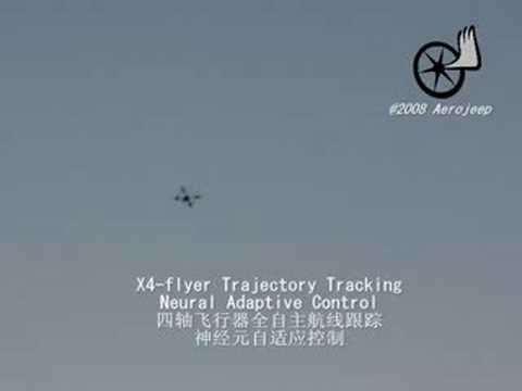 X4-flyer (Quadrocopter) complete autonomous flight - YouTube