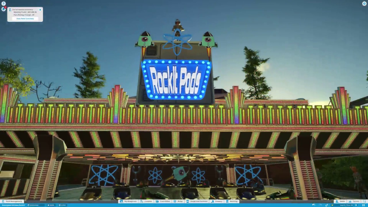 Planet Coaster Beta: Disneyland Arizona Resort "Rockit Pods" - YouTube