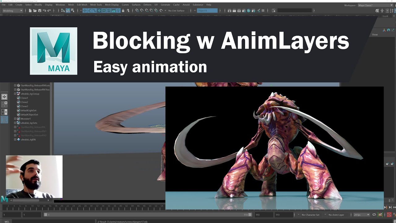 Use animation layers to edit multiple poses while blocking in Maya ...