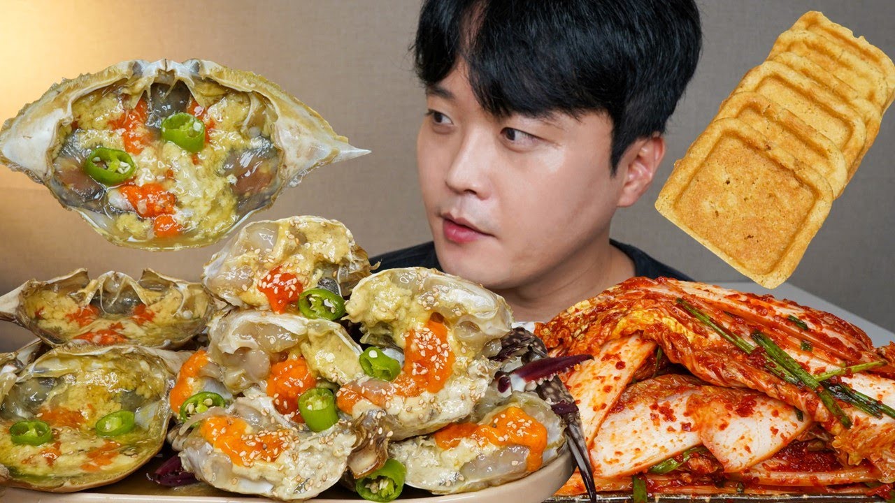 🦀밥도둑 간장게장 갓담근 김치 꽃게쿠키 먹방 Soy Sauce Marinated Crab & Kimchi ASMR MUKBANG ...