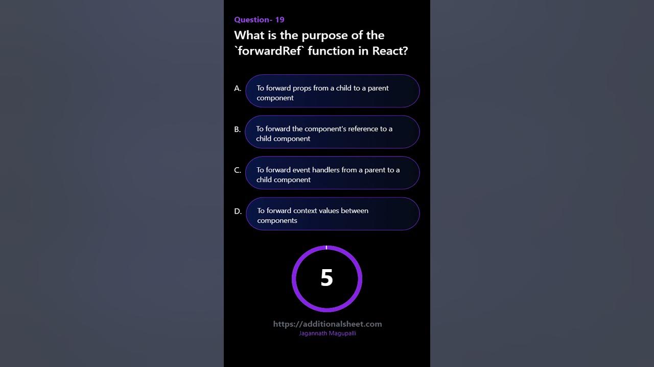 What is the purpose of the forwardRef function in React - YouTube