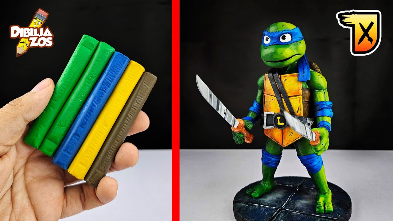 2 SEMANAS PARA ESTO 😭 | HICE A LEO con PLASTILINA PARA NIÑOS [Tortugas ...