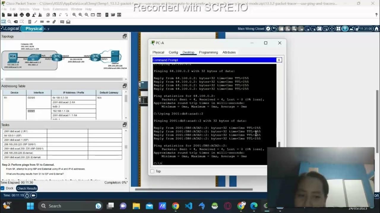 Tugas 6 - PRAK_JARKOMDAT_G [Packet Tracer - Use Ping and Traceroute to ...