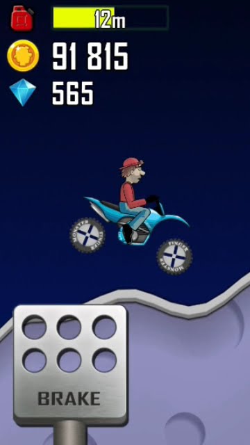Bike Climb on the Moon 🌕 | Hill Climb Racing #Shorts #games #lunagame # ...