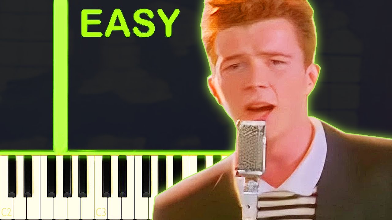 Rick Astley - Never Gonna Give You Up - EASY Piano Tutorial - YouTube
