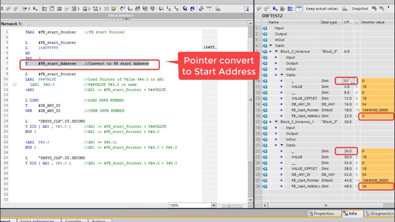 TIA Portal STL Pointer Part1 TAR2 get FB Pointer - YouTube