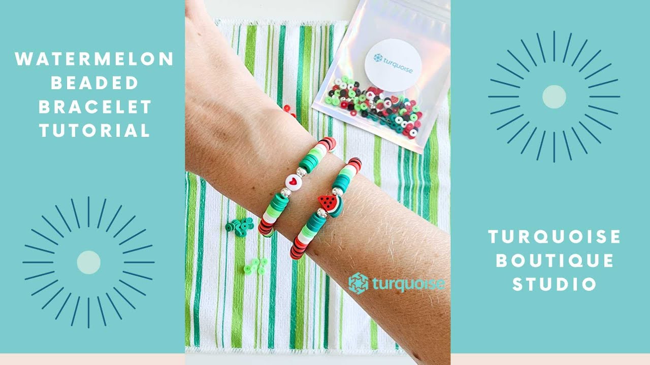 Beaded Bracelet Tutorial - Watermelon Bracelet DIY Kit - YouTube
