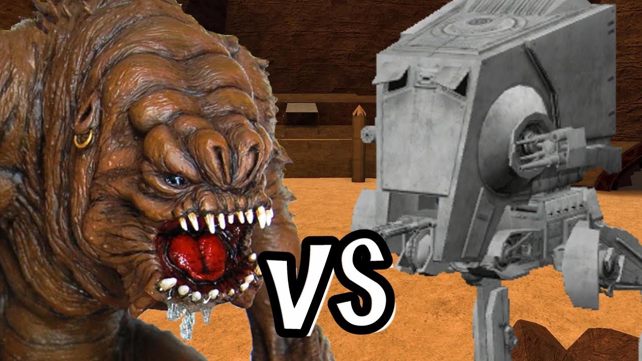 Rancor vs AT ST - Ai Battles and rideable rancor - YouTube