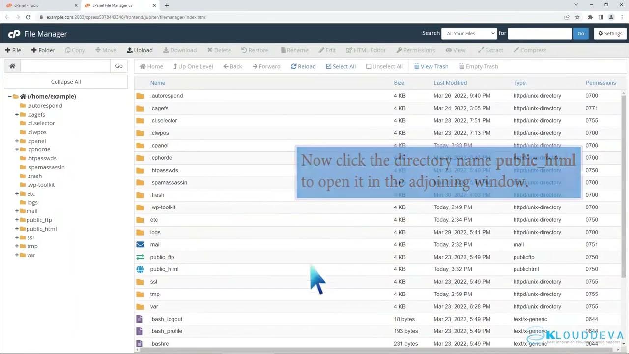 How To Edit Hthypertext Access File Through Cpanel File Manager With Klouddeva Youtube