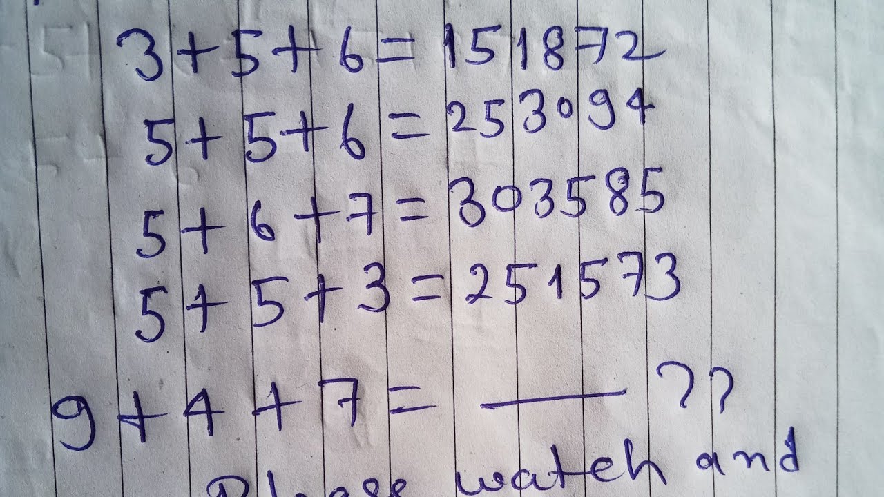 Numbering reasoning question - YouTube