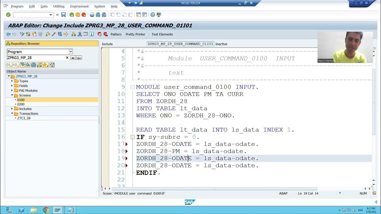 17 - Module Pool Programming - Modal Dialog Box Screen Part3 - YouTube