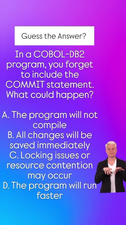 COBOL-DB2 Program Without COMMIT? Here's What Happens! - YouTube