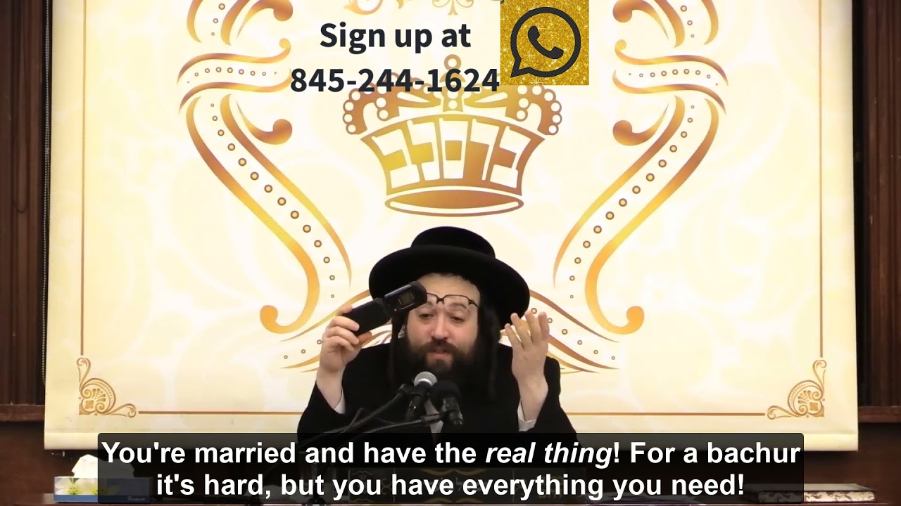 Rabbi Yoel Roth - Are you married? go home and spend time with your ...