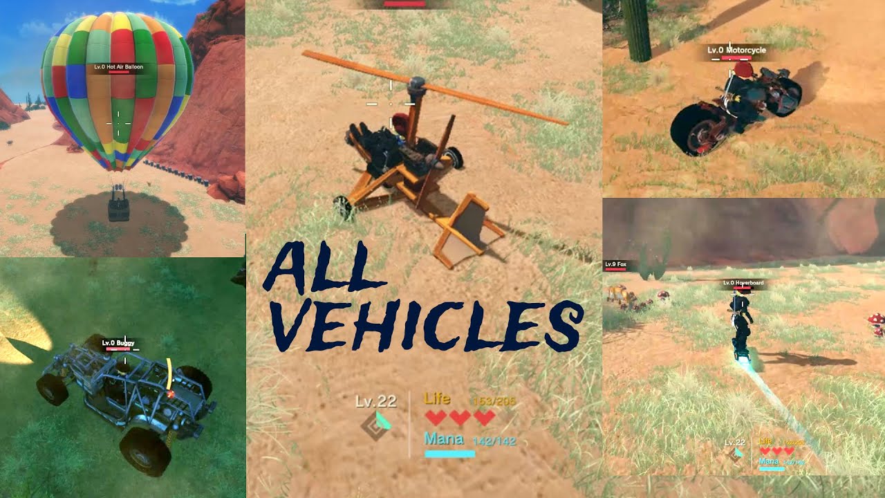 Craftopia all Vehicles Crafting & Riding - YouTube