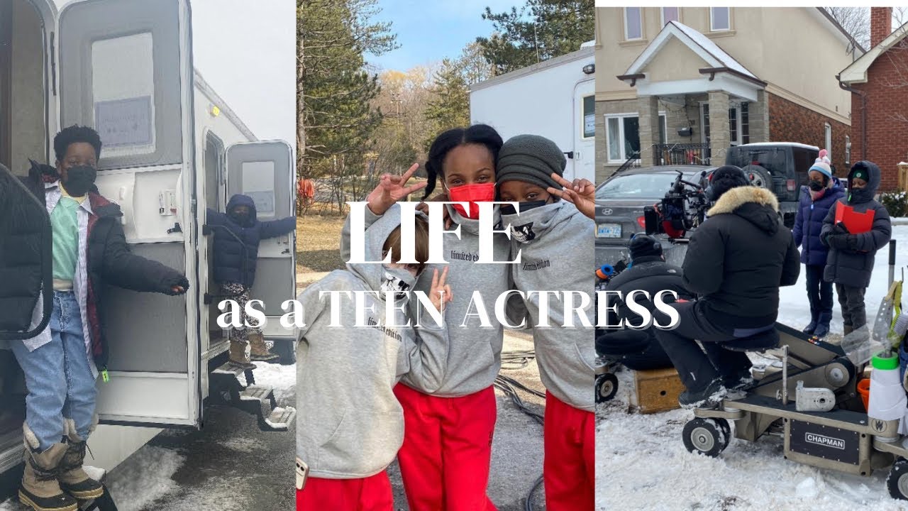 LIFE AS A TEEN ACTRESS VLOG| being on set,hanging out with castmates ...