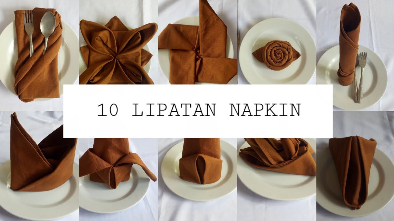 10 LIPATAN NAPKIN|NAPKIN FOLDING - YouTube