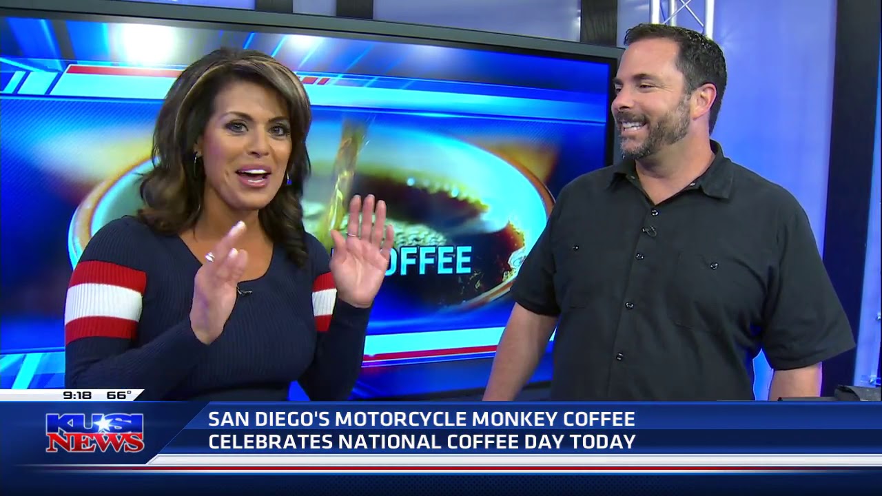 Motorcycle Monkey Coffee On KUSI TV - YouTube