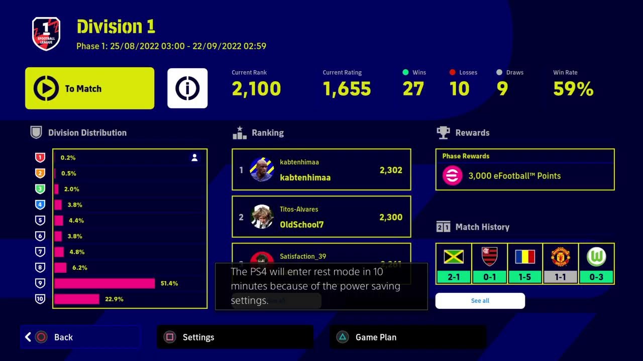 DIVISION 1 GAMEPLAY- ROAD TO TOP #100 IN DIVISION 1 SEASON 1 EFOOTBALL PES 2023 - YouTube