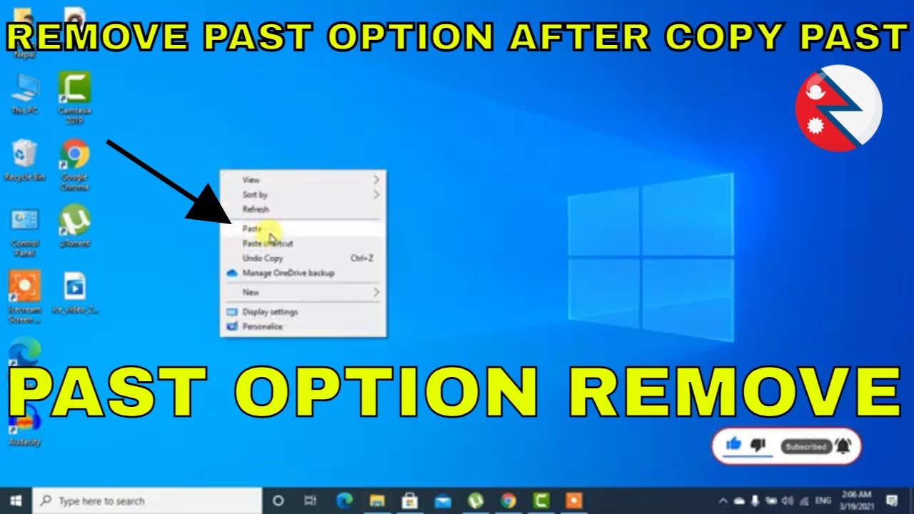 How To Remove Paste Option After Copy And Paste File In Nepali How To Remove Paste Option After Copy And Paste File In Nepali