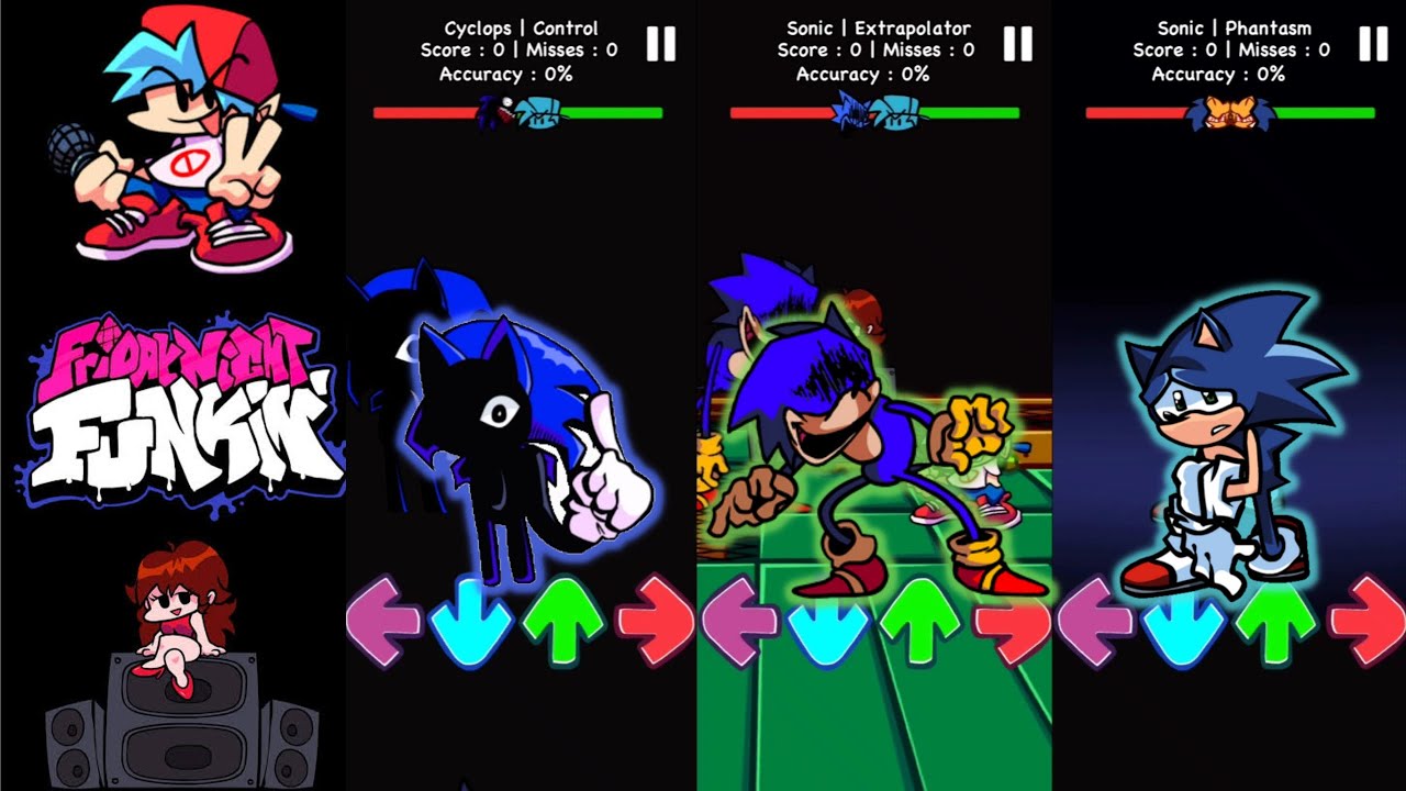 Friday Night Funkin' VS Cyclops Control VS Sonic Extrapolator VS Sonic ...