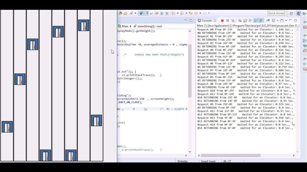 Java Elevator Simulation - YouTube