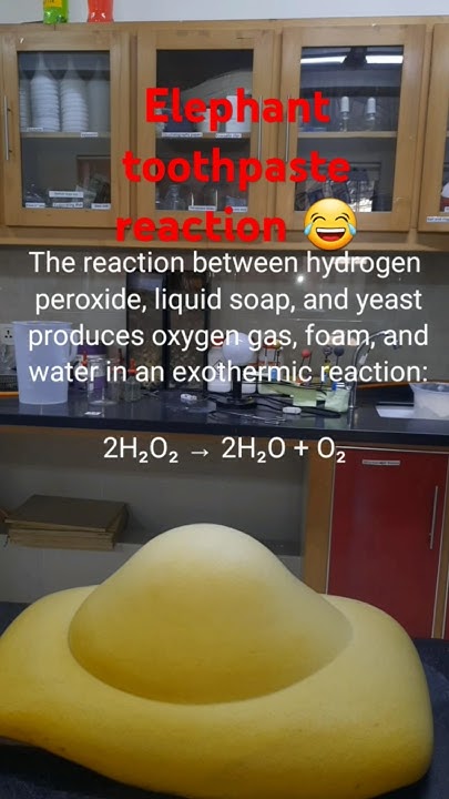 Elephant toothpaste reaction|🤣|#shorts #gas #science #experiment # ...