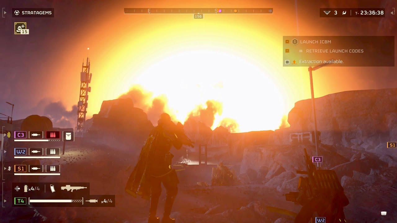 Launching a nuke in Helldivers 2 - YouTube