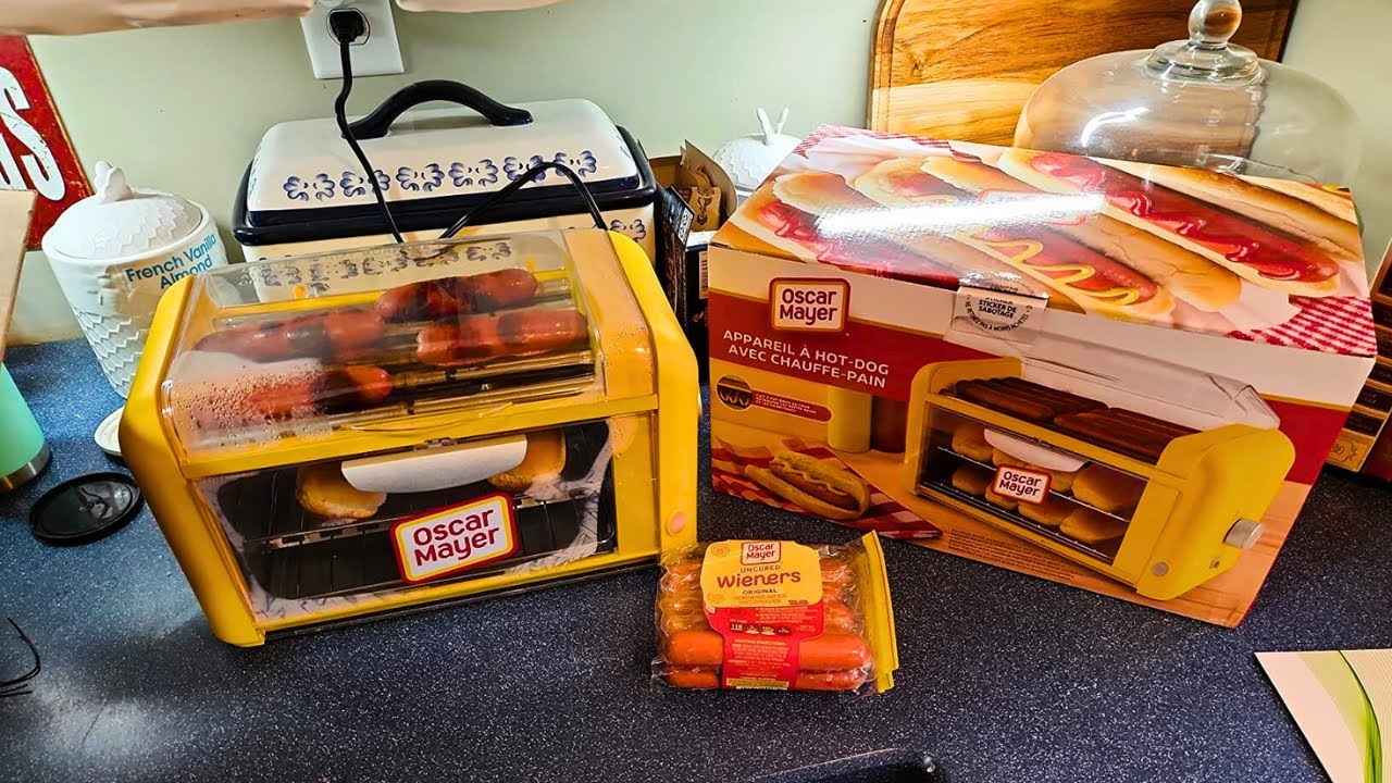 Nostalgia Oscar Mayer Extra Large 8 Hot Dog Roller & Bun Toaster Oven ...