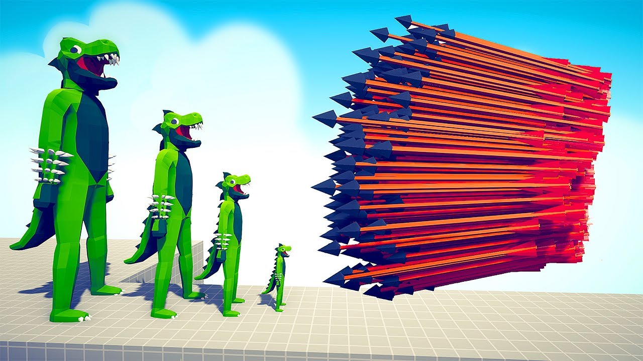 4 DIFFERENT SIZE OF T-REX vs DUO GODS - Totally Accurate Battle ...