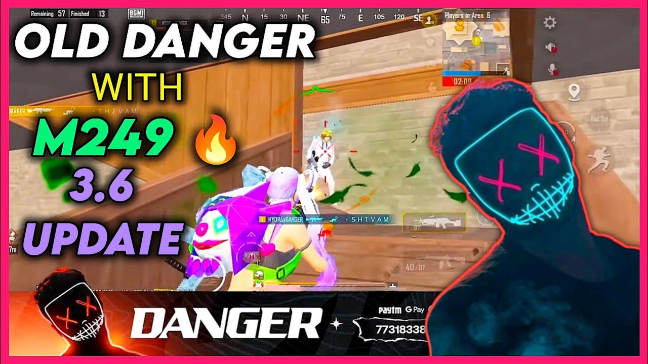 HYDRA DANGER IS BACK WITH M249 🔥 DANGER PLAYING BGMI 3.6 UPDATE 😱 ...