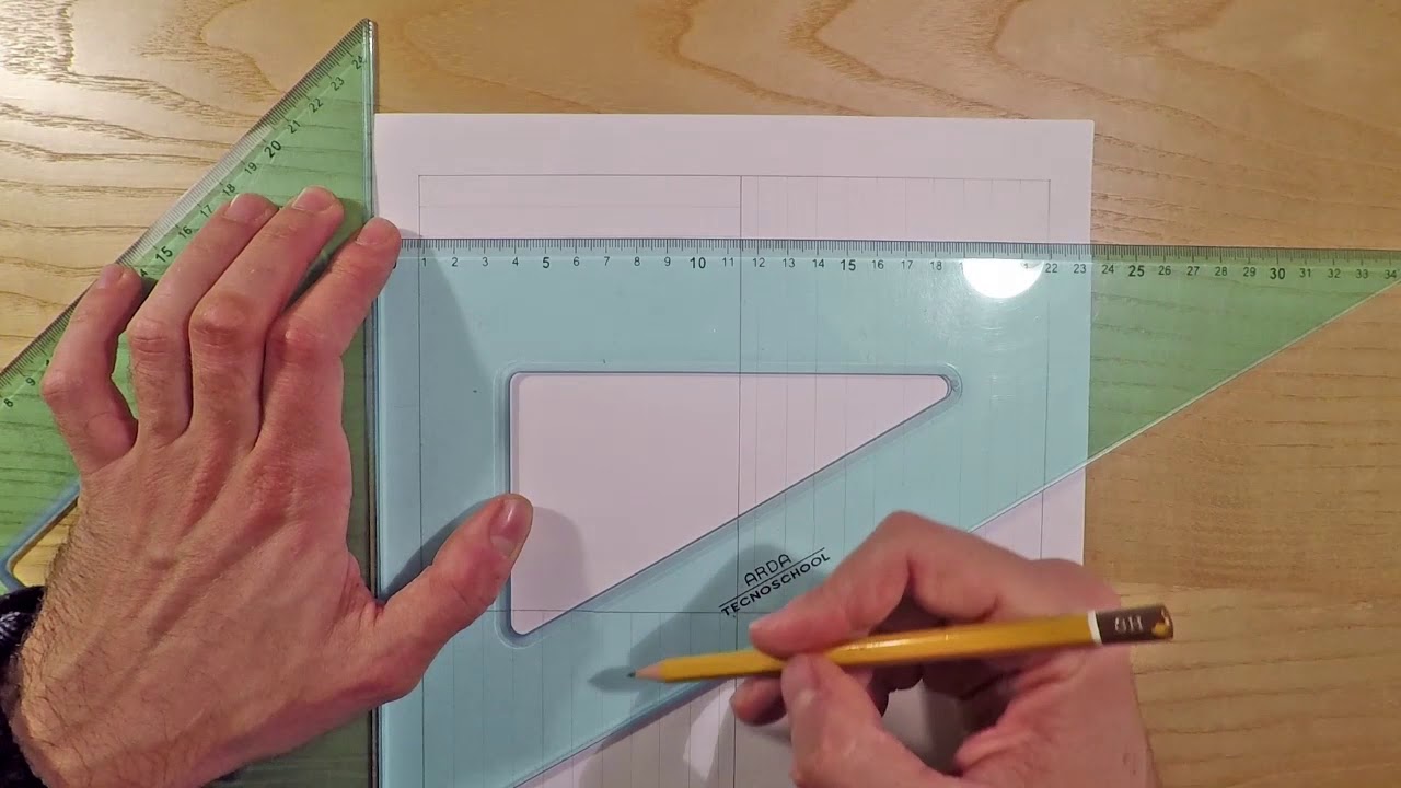 LEZIONE P-02_LINEE PARALLELE ORIZZONTALI VERTICALI EQUIDISTANTI - YouTube