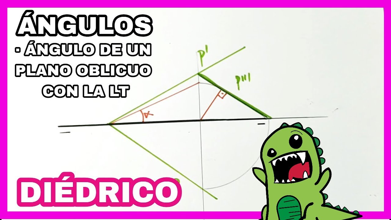 DIÉDRICO - ángulo de un plano oblicuo🚀 con la línea de tierra - YouTube
