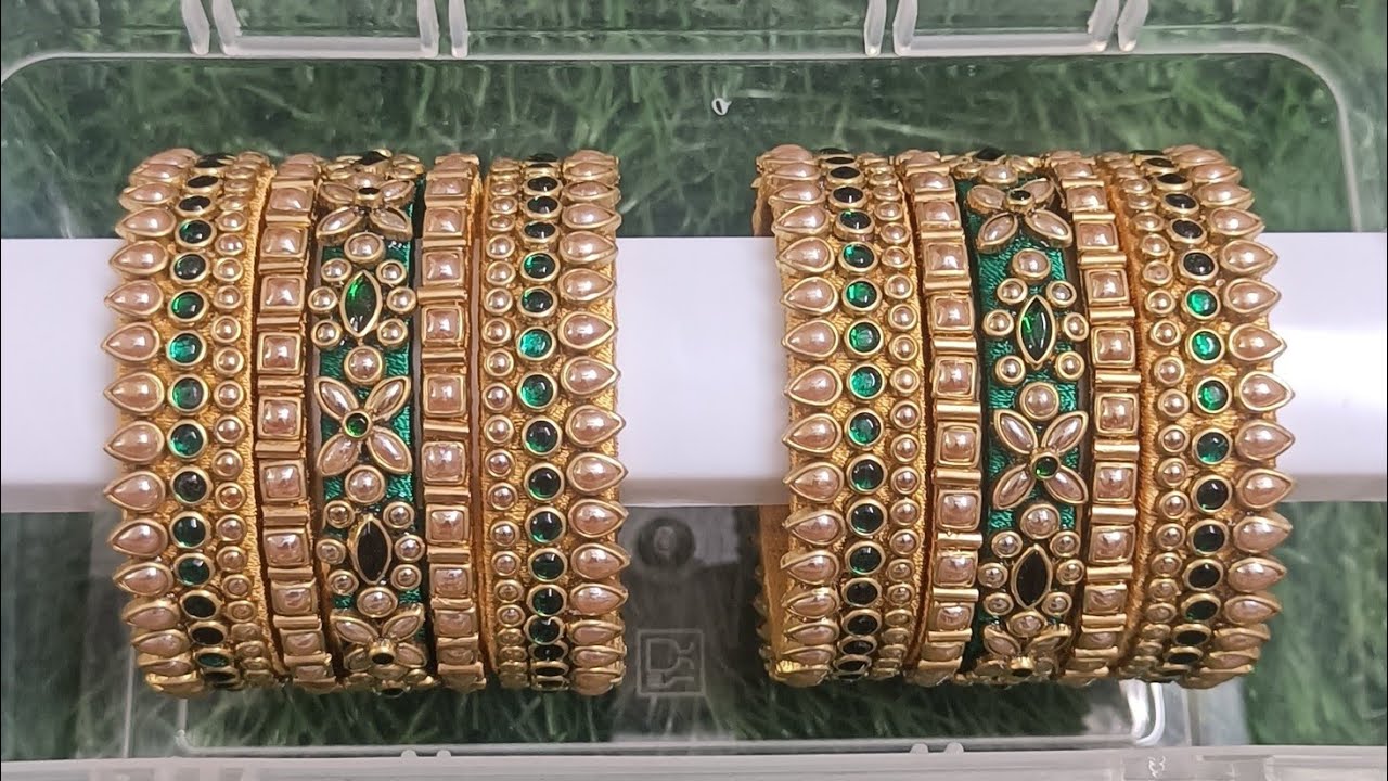 DIY silk thread mini bridal bangles set 😍 customized kundan bangles ...