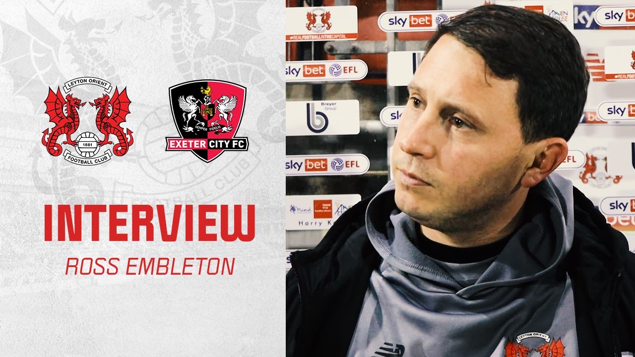 INTERVIEW: Ross Embleton on 1-1 draw with Exeter City - YouTube