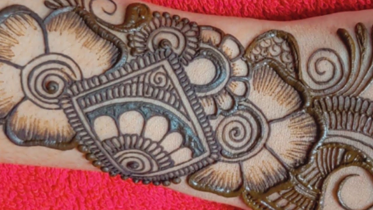 easy mehndi design for back side || aasan mehandi ke design - YouTube